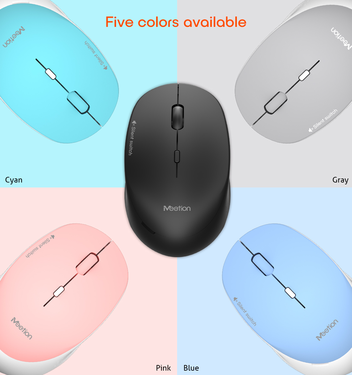 Wholesale Rechargeable Silent Wireless Bluetooth Mouse | Meetion