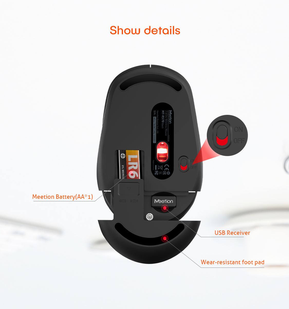 Wholesale Rechargeable Silent Wireless Bluetooth Mouse | Meetion