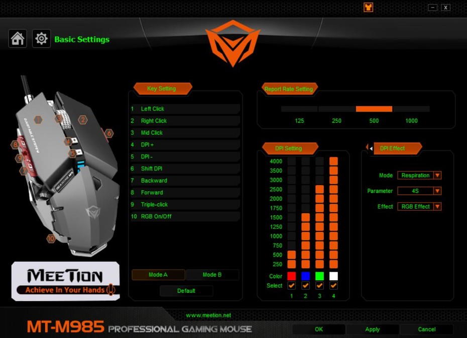 M985 Gaming Mouse Driver Software