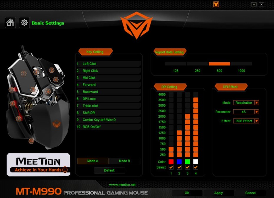 M990 Gaming Mouse Software