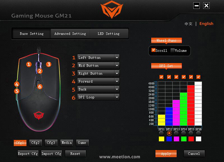 Perangkat Lunak Mouse Gaming GM21