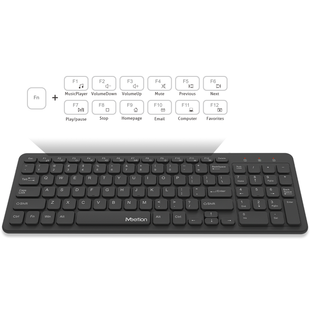 WIRELESS ULTRA THIN CHOCOLATE KEYBOARD - Meetion