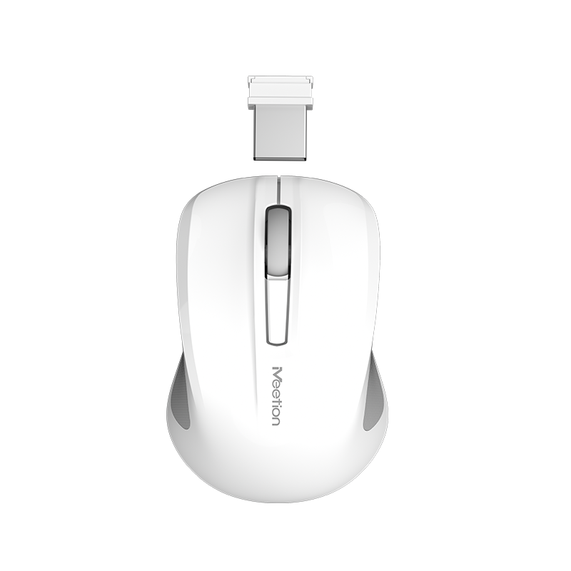 Silent Mini 2.4GWhiteOptical Wireless Mouse - Meetion