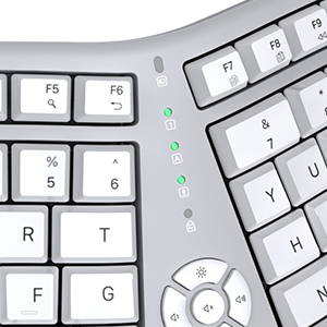 Wireless Ergonomic Gray Keyboard - Meetion