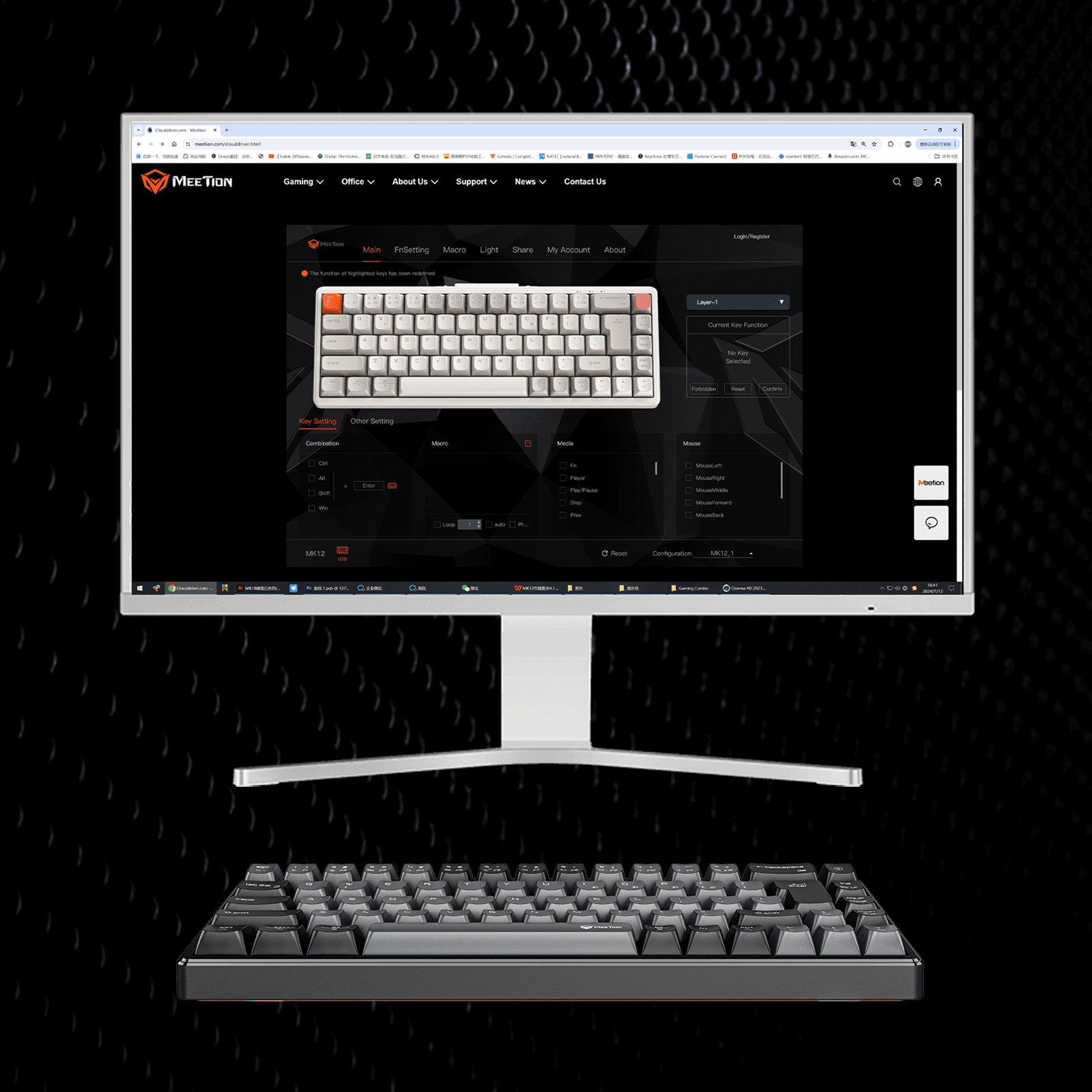 Discover the MK12 Mechanical Keyboard: Wireless Tri-Mode, RGB Backlit, Hot-Swappable, Compact 68 ...