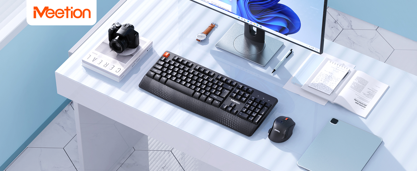 Wireless Ergonomic Keyboard Mouse Combo Meetion