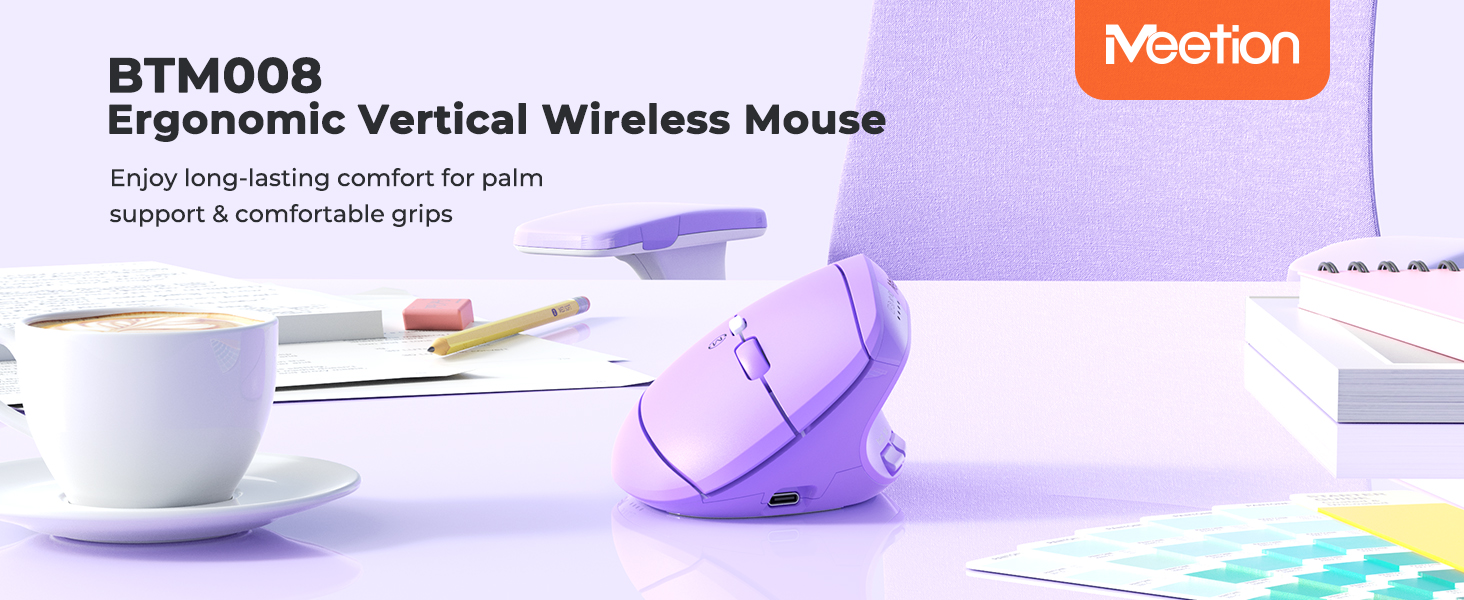 2.4g and Bluetooth Dual-Mode Ergonomic Mouse - Meetion