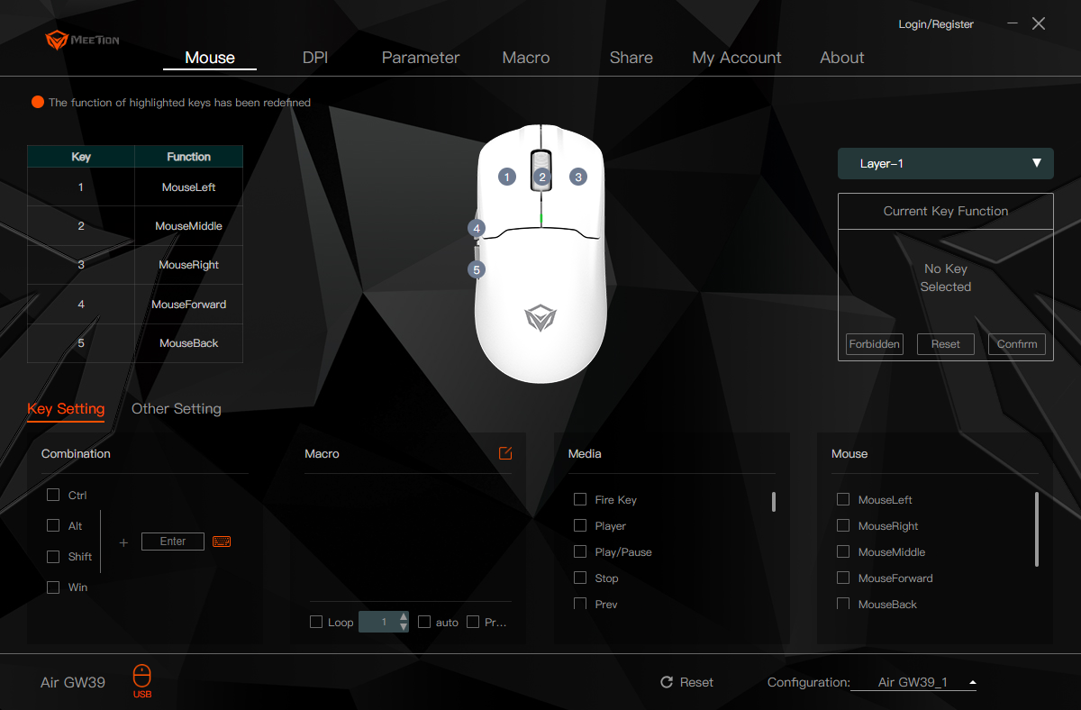 Air GW39 Gaming Mouse Driver Software