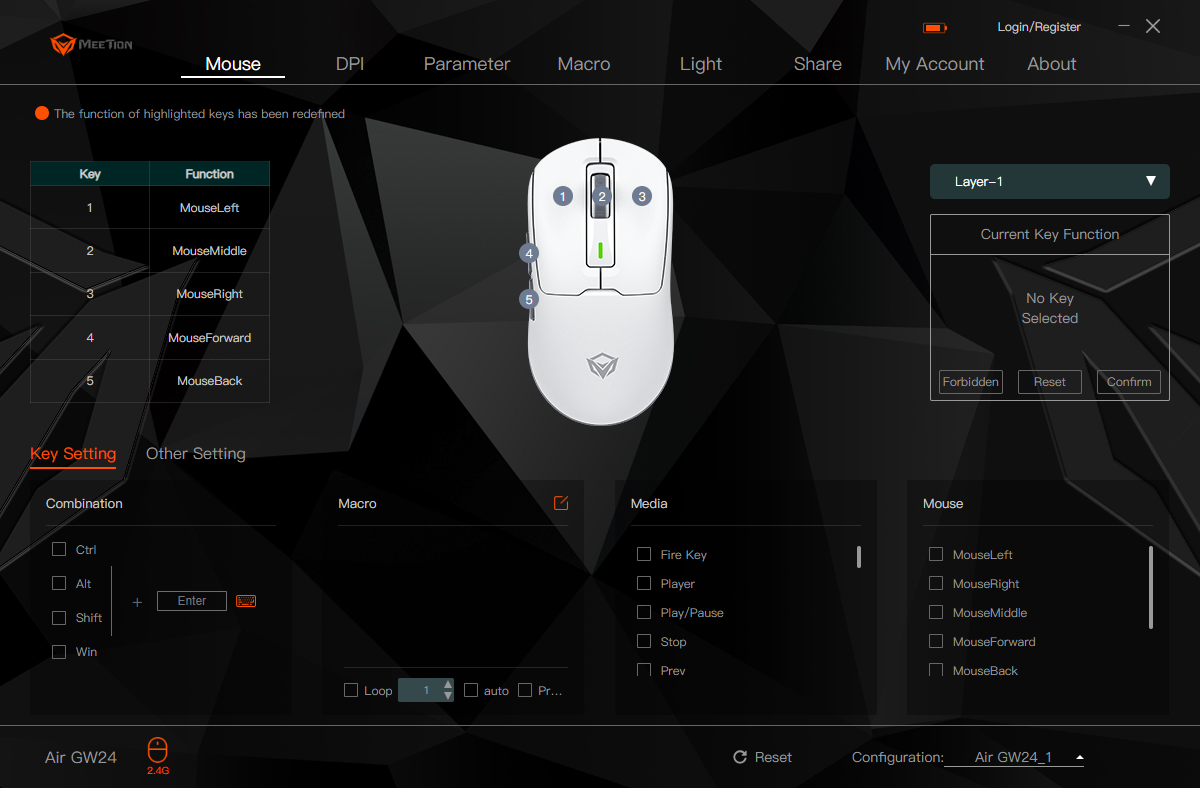 Air GW24 Gaming Mouse Driver Software