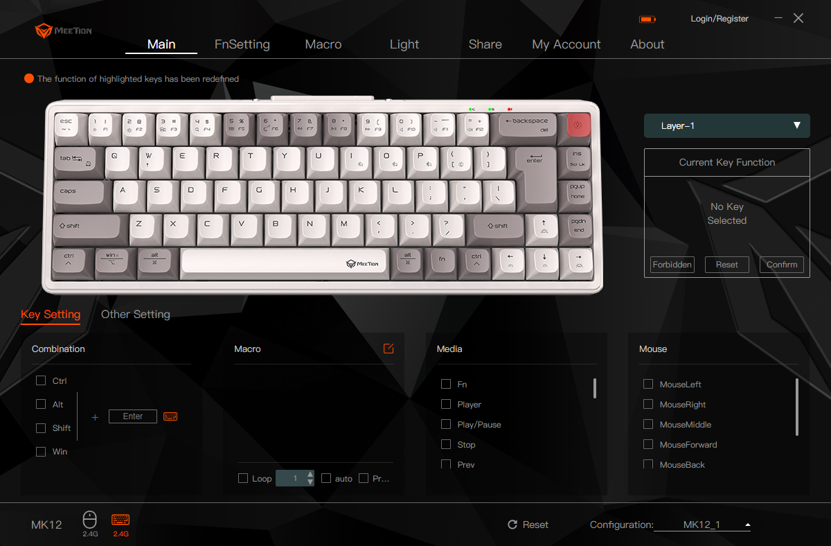 MK12 Gaming Keyboard Driver Software