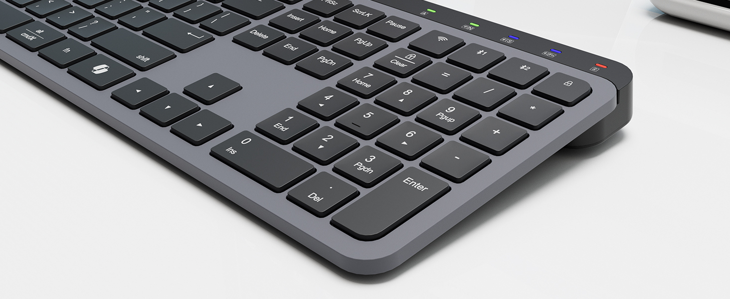 WK330 Dual Mode Wireless Ultra Thin Full Layout Keyboard