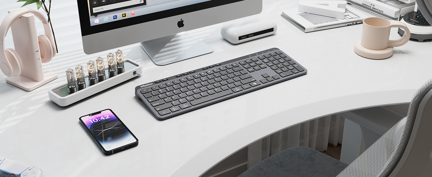 WK330 Dual Mode Wireless Ultra Thin Full Layout Keyboard