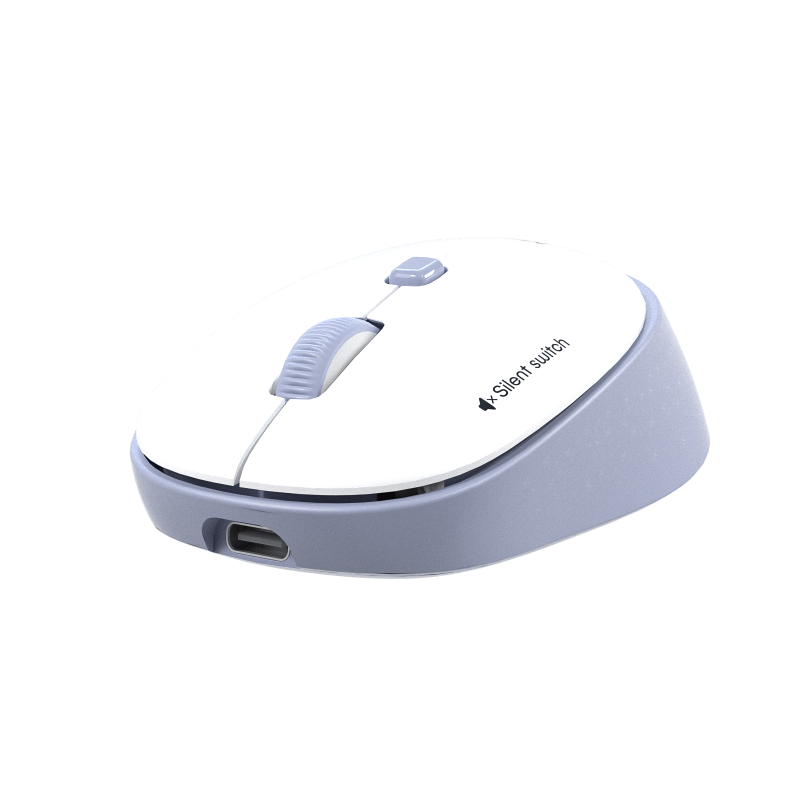 Whisper Silent Wireless Dual‑Mode White Mouse