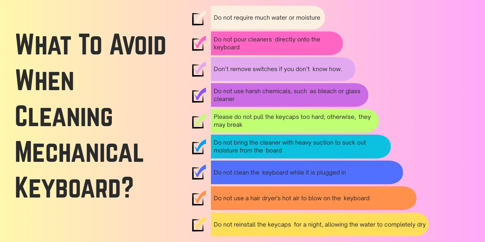 Comment nettoyer un clavier mécanique