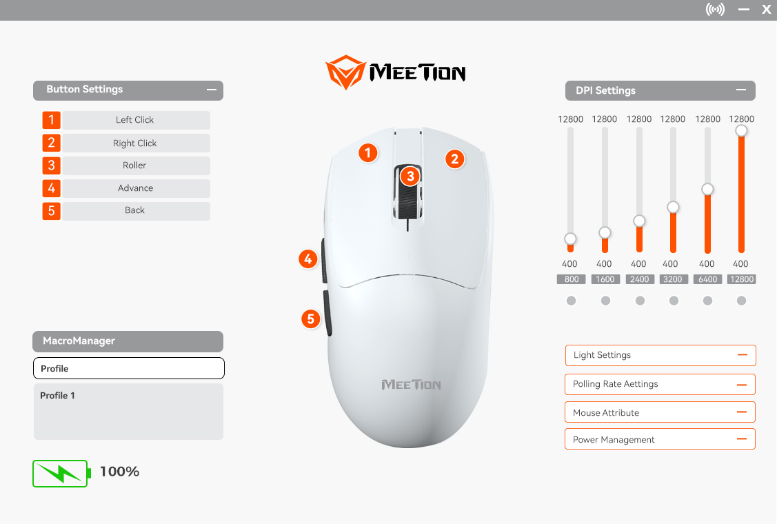 Software del controlador del ratón GW12